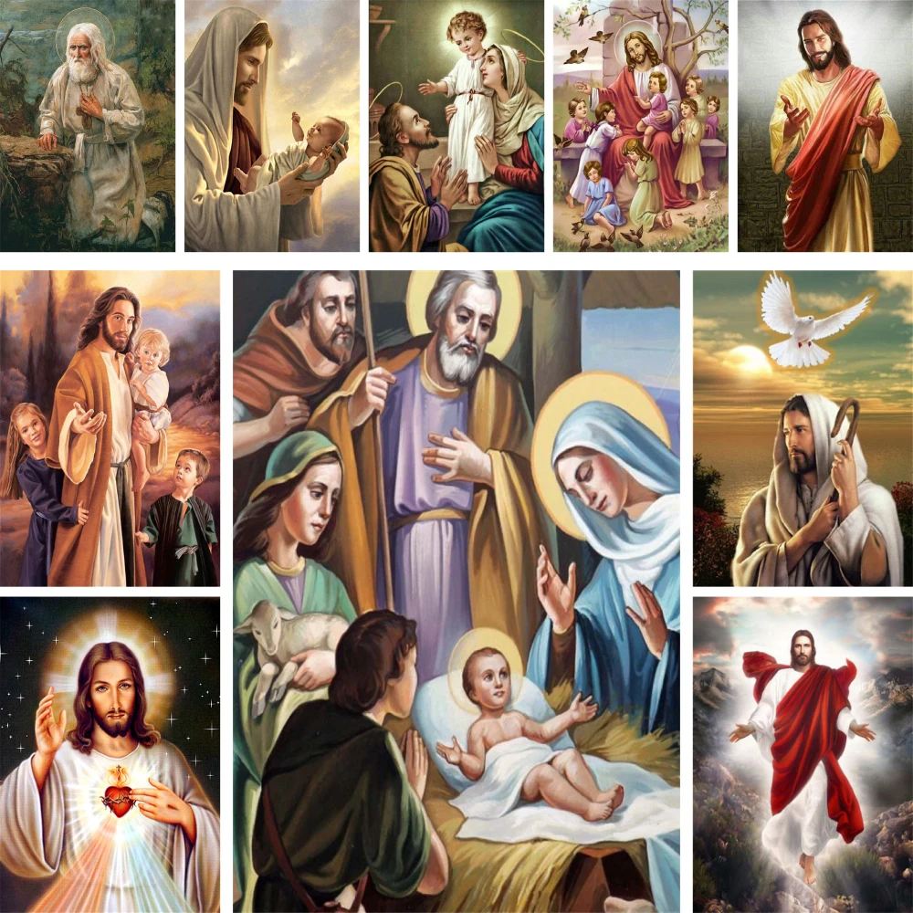 Religion-Jesus-Printed-Canvas-Cross-Stitch-Kit-DIY-Embroidery ...
