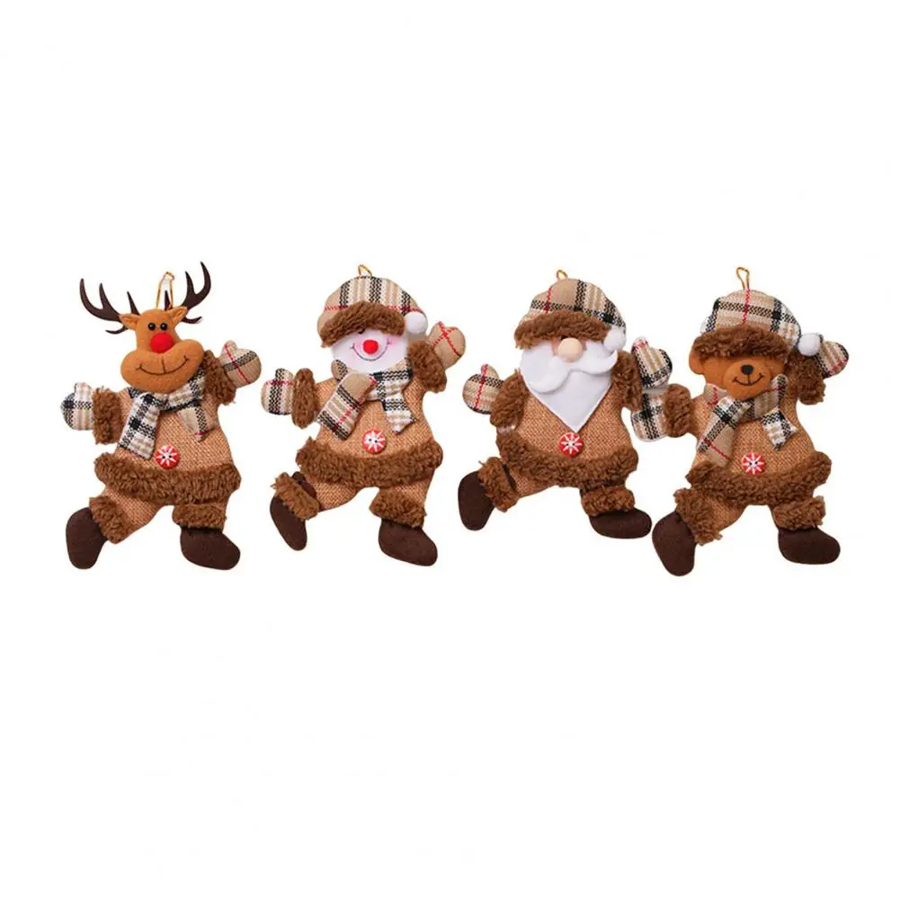 Santa-Claus-Ornament-Festive-Plush-Christmas-Ornaments-Snowman-Santa ...