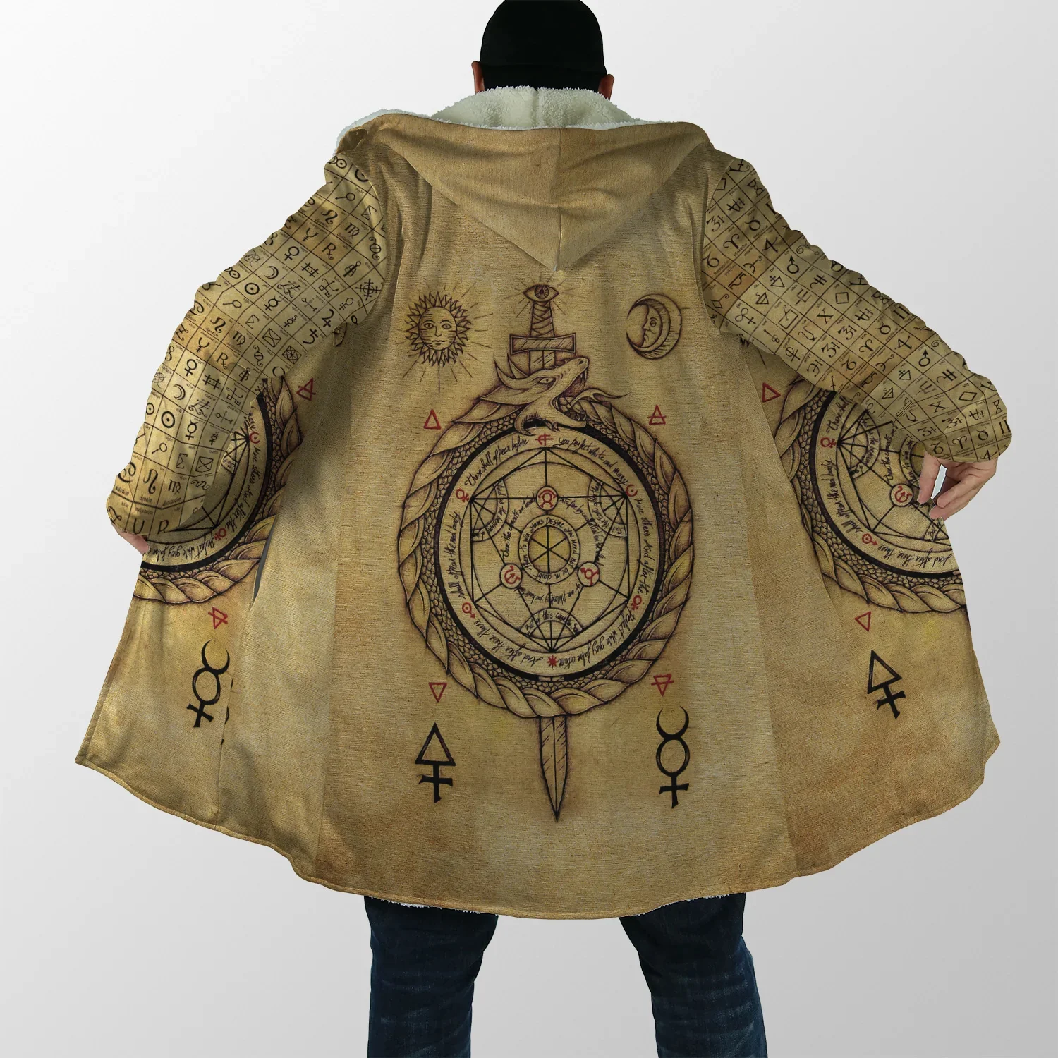 Alchemy-Symbol-Viking-Tattoo-Overcoat-Coat-3D-Print-Thick-Warm-Hooded ...