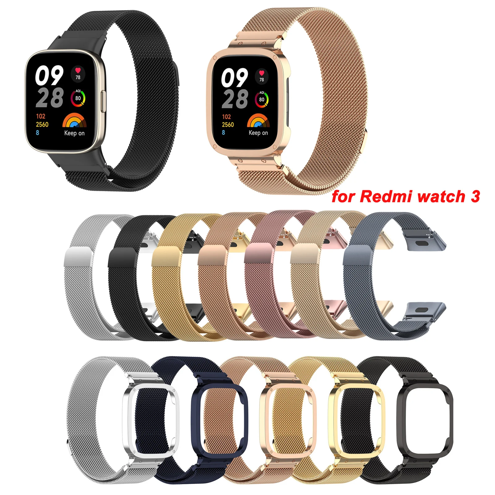 Milanese Loop Stainless Steel Watch Band Strap For Xiaomi Redmi 3 Smart ...