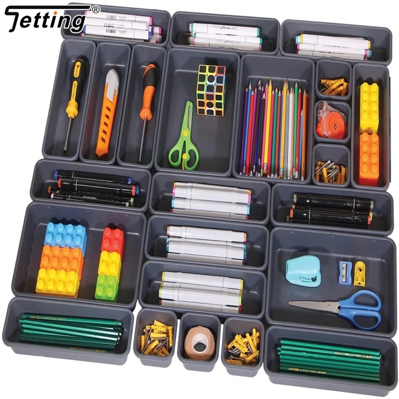 13-Girds-Drawer-Organizers-Separator-For-Home-Office-Desk-Stationery ...