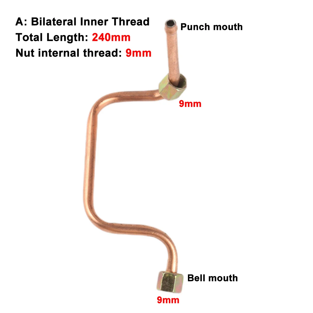 1pc-Exhaust-Tube-Copper-plated-Aluminum-High-pressure-Hose-Extension ...