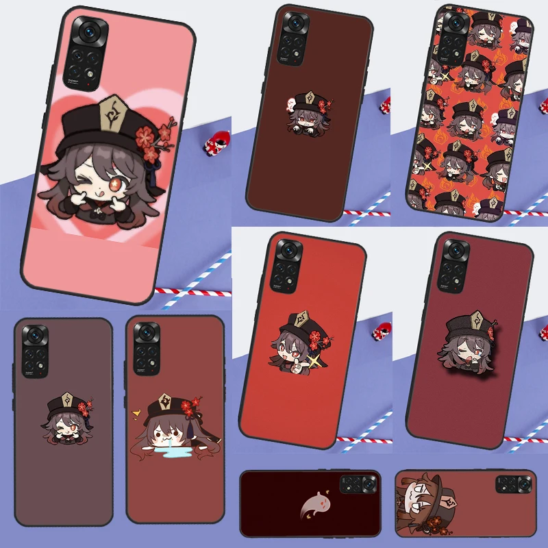 Hu Tao Genshin Impact chibi Cover For Xiaomi Redmi Note 14 13 Pro 12 11 ...
