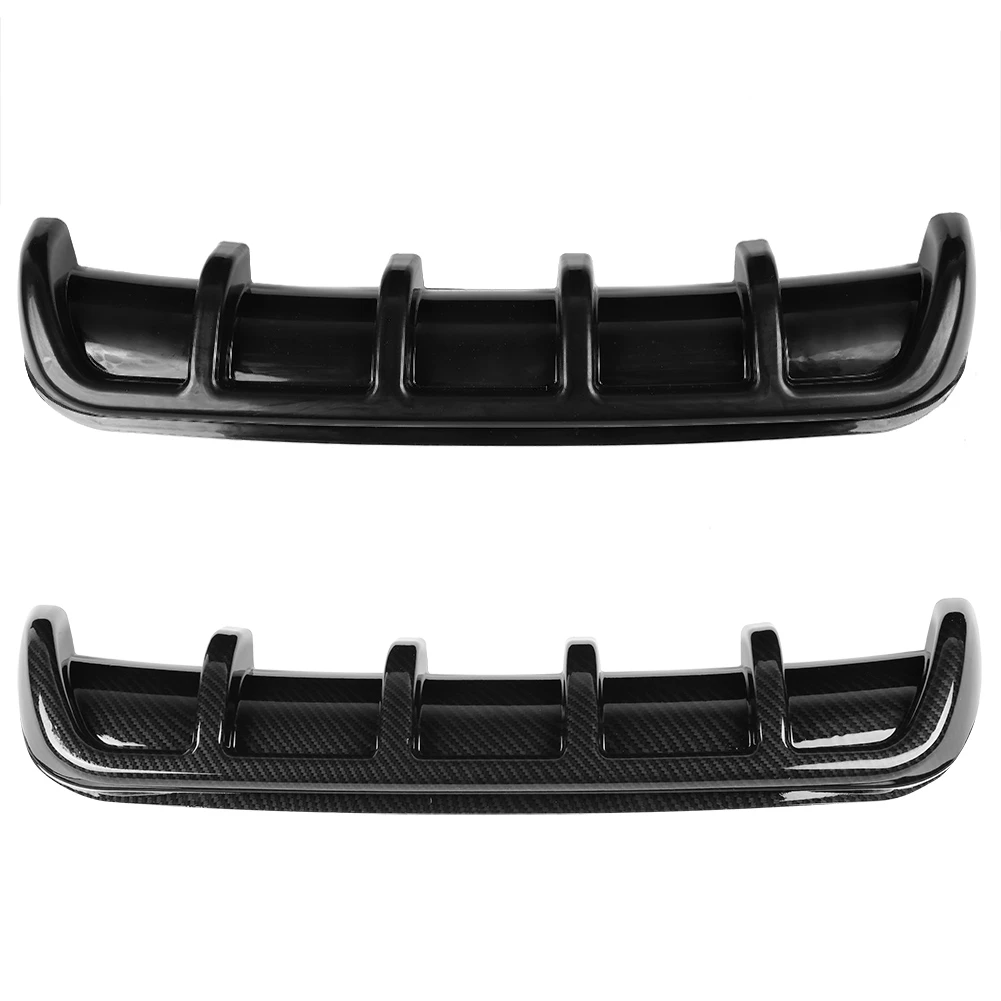 Bright-Black-Carbon-Pattern-Universal-Car-Rear-Bumper-Shark-Fin-Spoiler ...