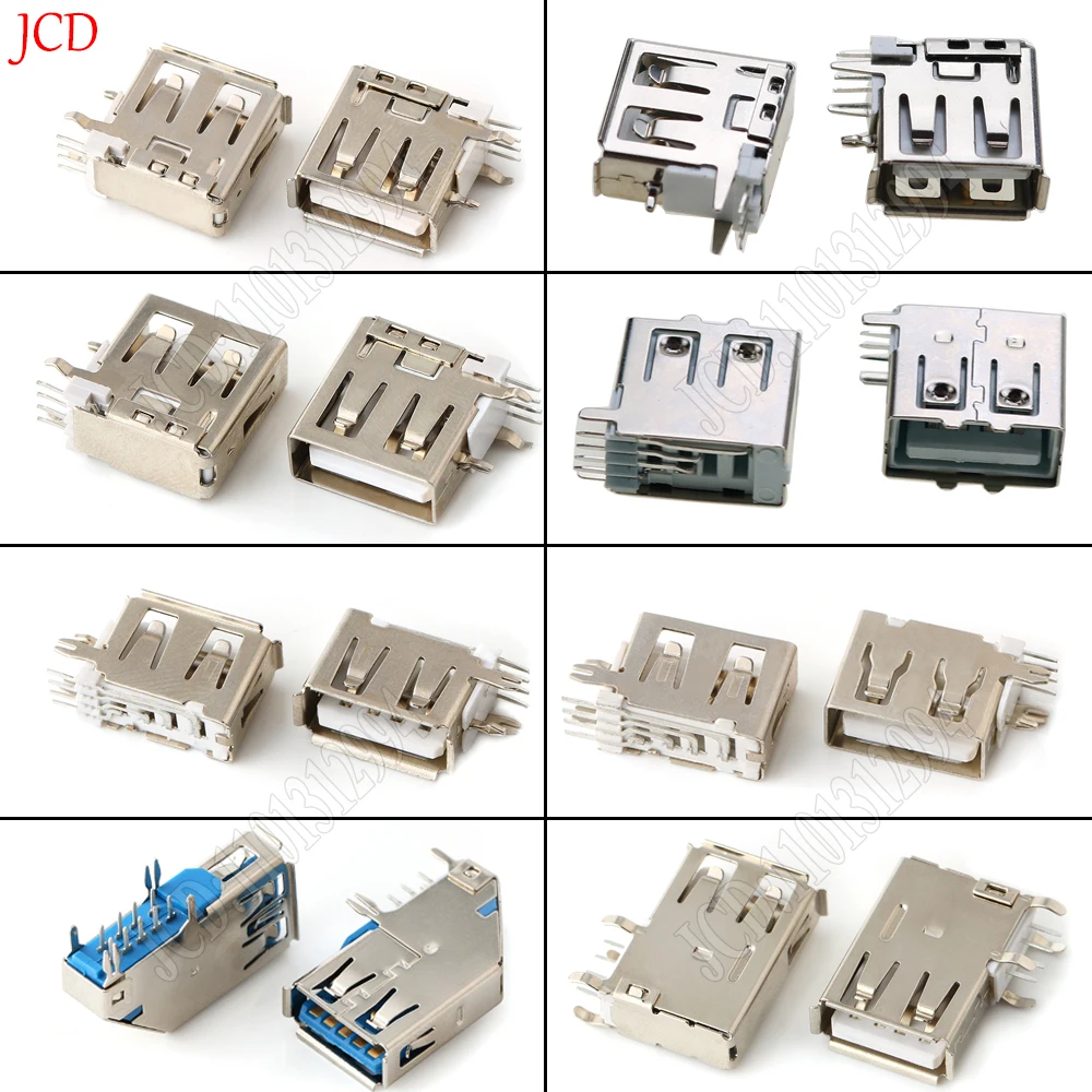10pcs-USB-2-0-A-Female-PCB-Mount-Socket-Connector-USB-Vertical-Side ...