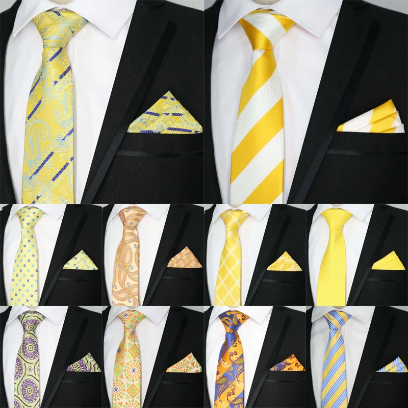 Newest Tie Set 8CM Mens Necktie Handkerchief Neck Ties Sets For Man ...
