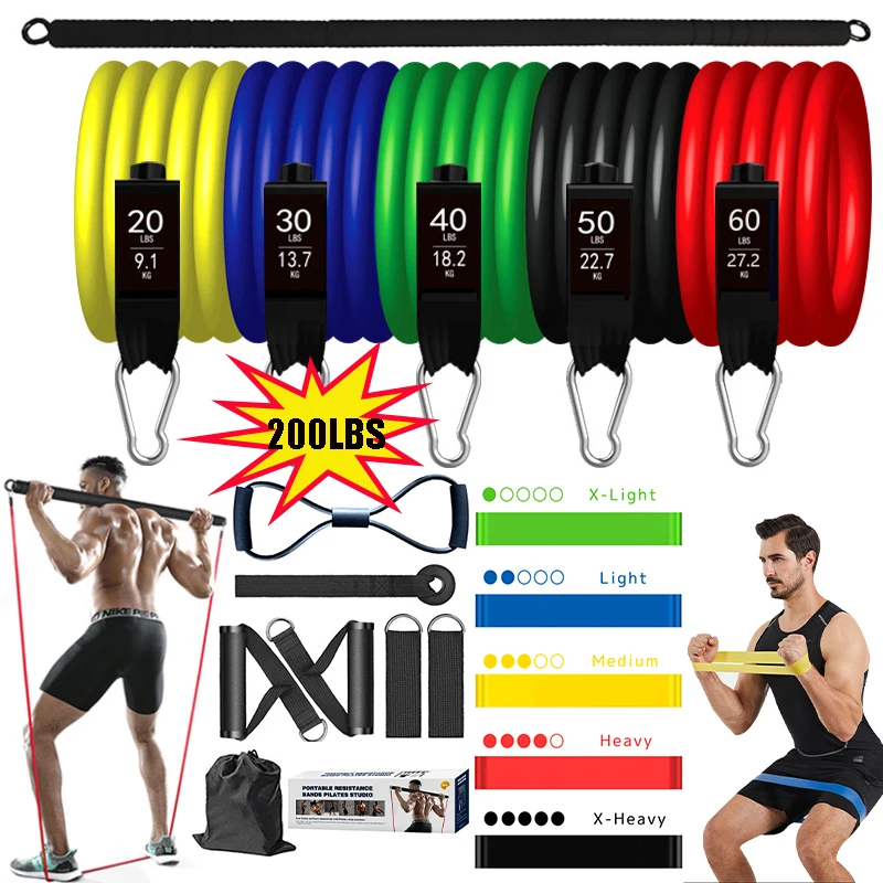 Abnehmbare Workout Bar Bodybuilding Elastische Band Fitness Stick ...
