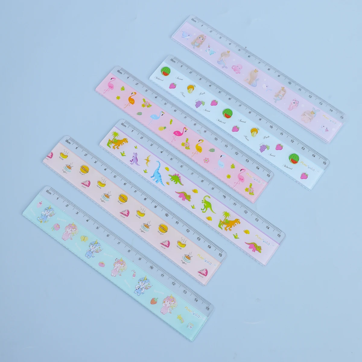 6pcs-Clear-Ruler-Cute-Acrylic-Ruler-15cm-Transparent-School-Ruler-With ...