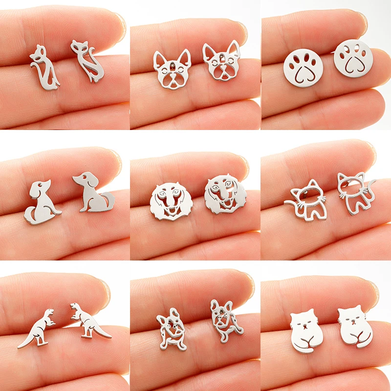 Pendientes-de-acero-inoxidable-con-forma-de-perro-salchicha-para-mujer ...