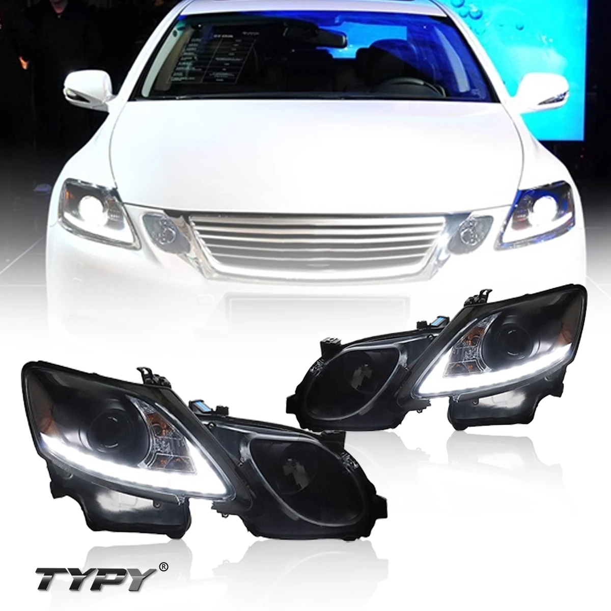 TYPY-New-LED-Headlight-Upgrade-Modified-Full-Head-Lamp-For-Lexus-GS350 ...