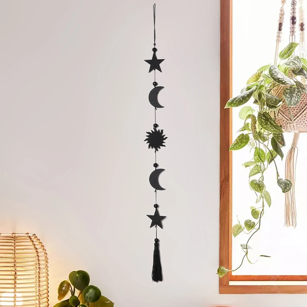Black Wooden Moon Phase Wall Hanging Moon Decor Boho Home Decor ROOM ...