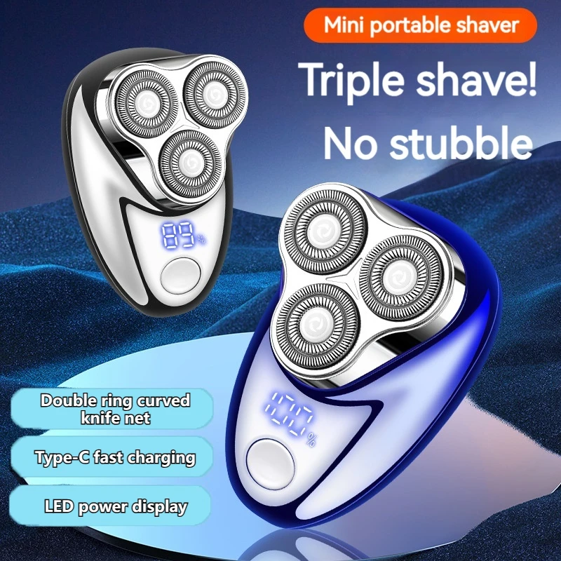 Mini-Electric-Shaver-for-Men-Portable-Beard-Knife-TYPE-C-Charging-Three ...