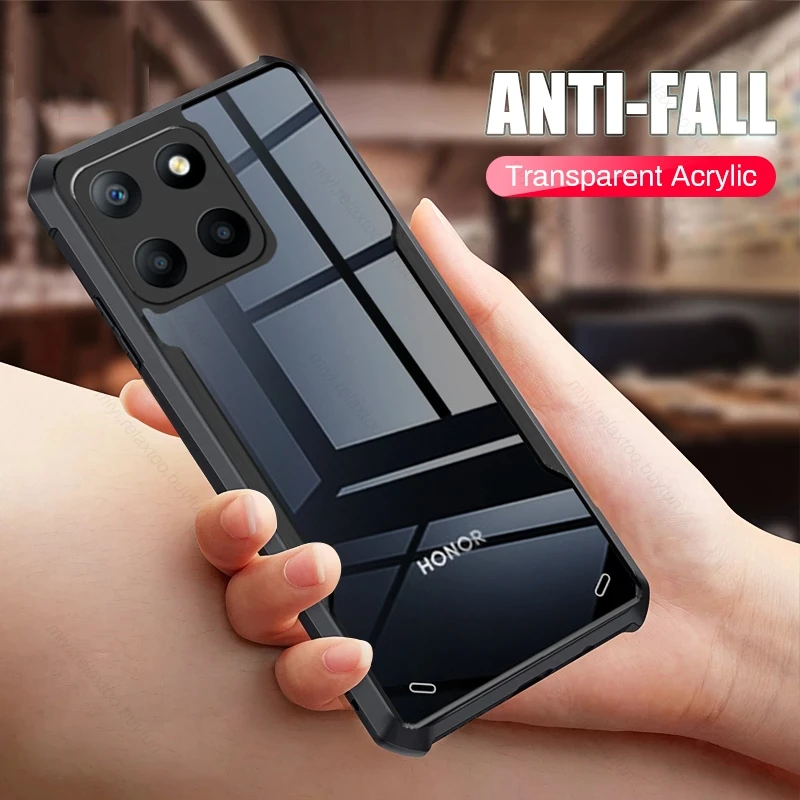 HonorX6-Case-Clear-Acrylic-TPU-Soft-Frame-Back-Cover-For-Honor-X6-X-6 ...