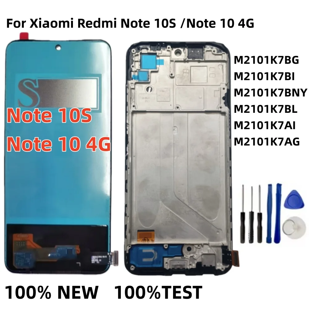 Novo tft/oled lcd para xiaomi redmi nota 10 4g/notte 10s display lcd ...