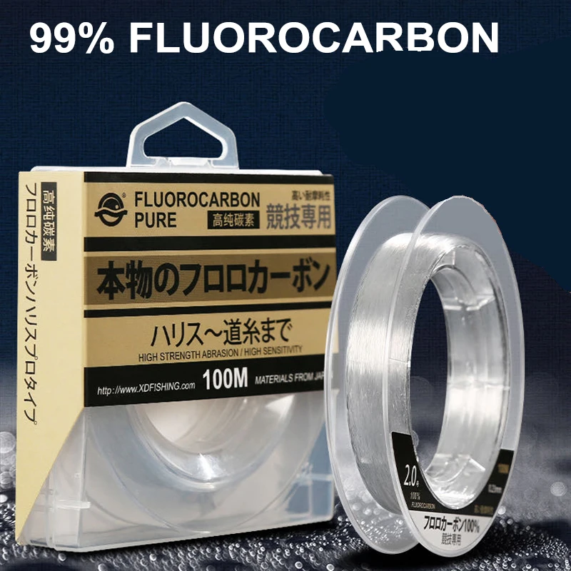 99% Fluorocarbon Fishing Line 100M Japanese Imported Carbon Fiber Line ...