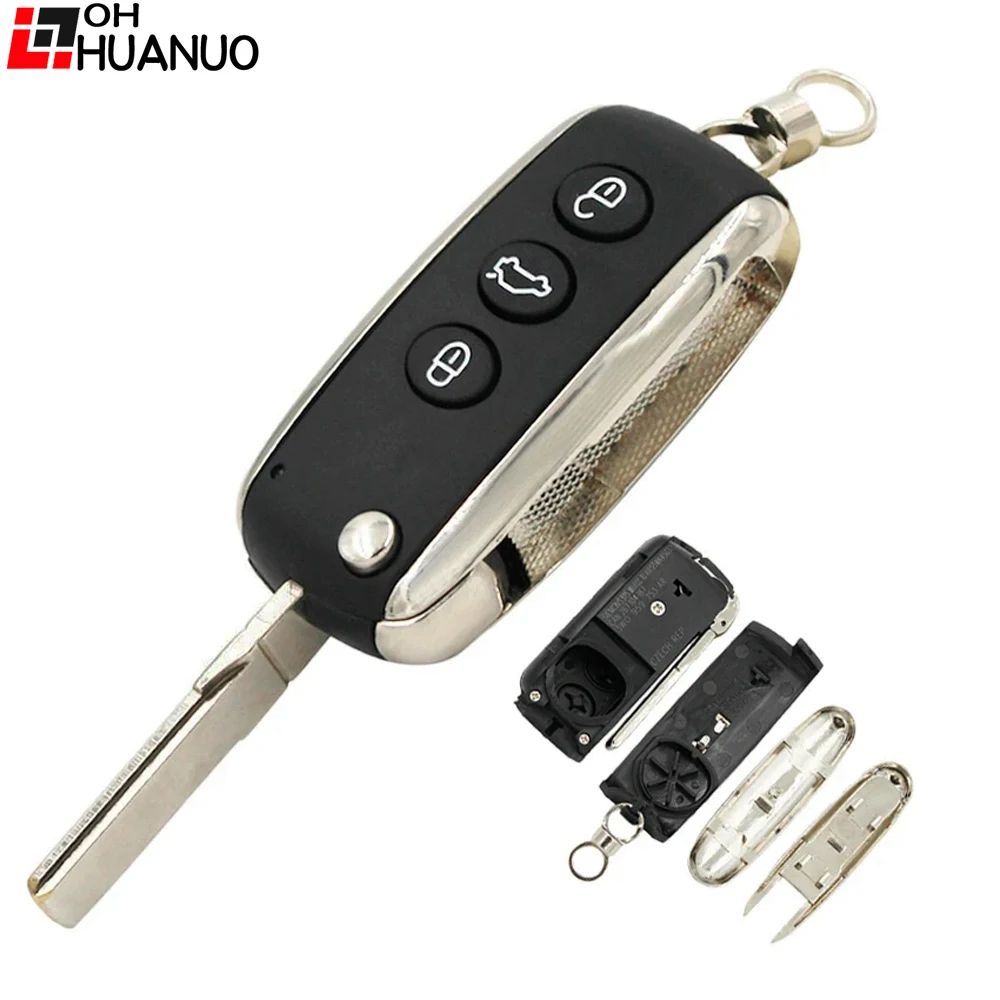 3-Buttons-Modified-Folding-Flip-Blank-Fob-Key-Case-Remote-Smart-Key ...