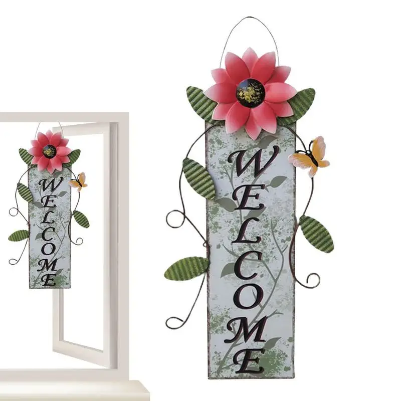 Welcome-Standing-Sign-Multiuse-Metal-Door-Banners-Great-Ornament-For ...
