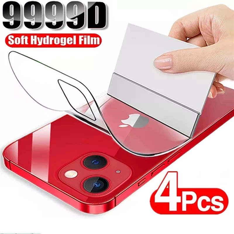 4Pcs-Back-Soft-Film-Screen-Protector-For-iPhone-11-12-13-14-15-Pro-Max ...