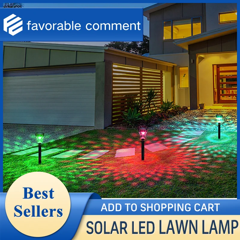 Solar Lawn Light Outdoor Waterproof Ground Plug-in Courtyard Landscape ...