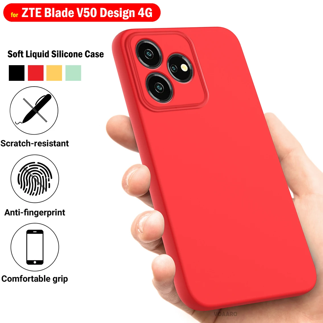 Soft Liquid Silicone Protective Funda for ZTE Blade V50 Design 4G Case ...