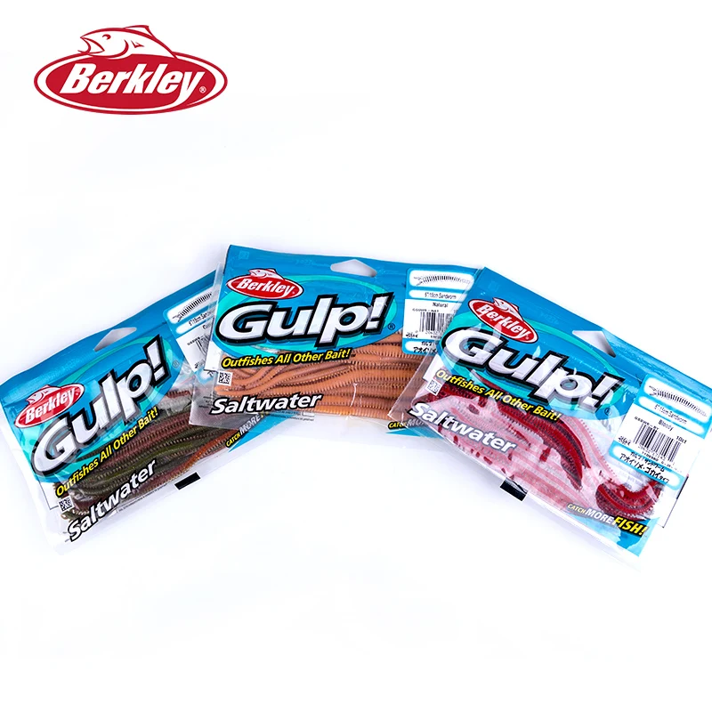 Original-Berkley-Brand-Gulp-5cm-15cm-24pcs-10pcs-Worm-Bait-Soft-Fishing ...