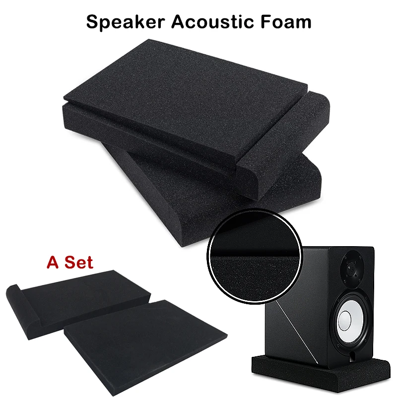A Set 30x17x4CM Speaker Acoustic Foam Soundproof Isolator Pads ...