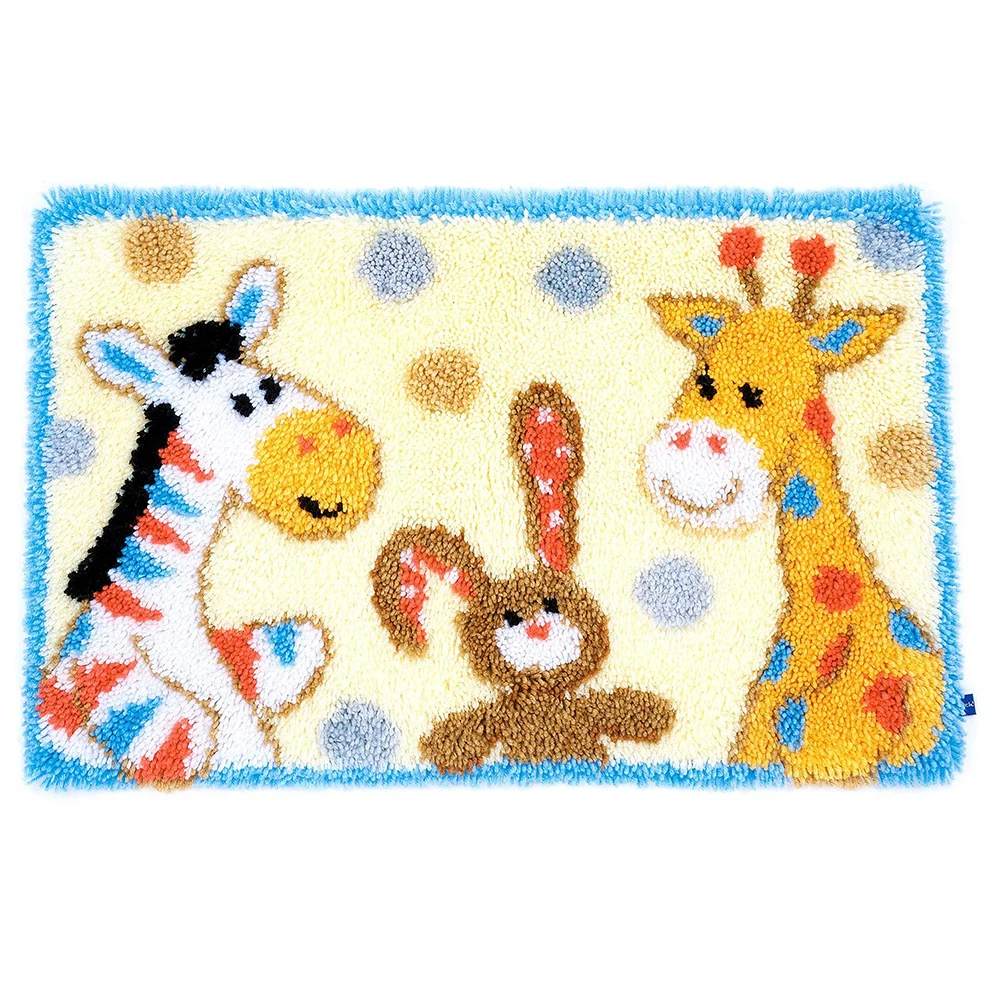 DIY-Latch-Hook-Kits-Rugs-with-Printed-Canvas-Cartoon-Cover-Cushion ...