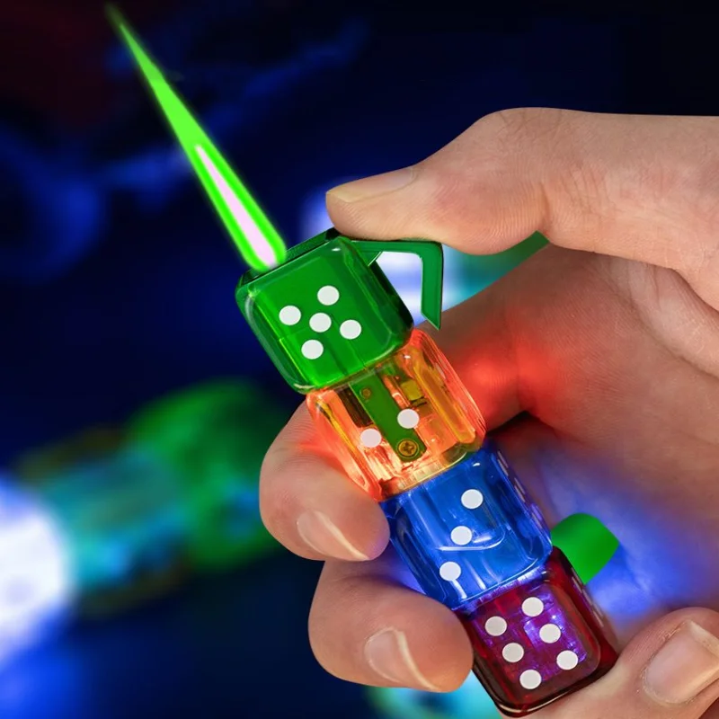 Novel Dice Lighter Jet Windproof Torch Butane Gas Cigarette Lighter ...