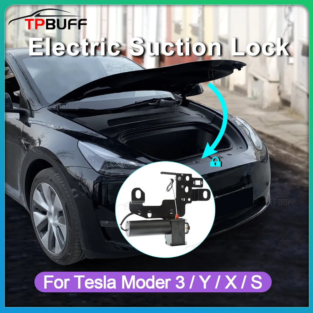 TPBUFF-Front-Spare-Box-Electric-Lock-Soft-closing-for-Tesla-Model-3-Y-X ...