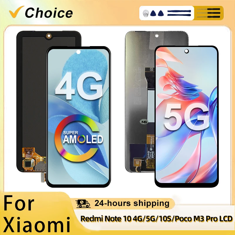 OLED-Display-For-Redmi-Note-10-5G-LCD-M2103K19G-Display-Touch-Screen ...