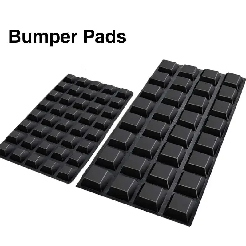 12Pcs-Black-Adhesive-Bumper-Pads-Rubber-Feet-Tall-Square-Stick-Bumpers ...