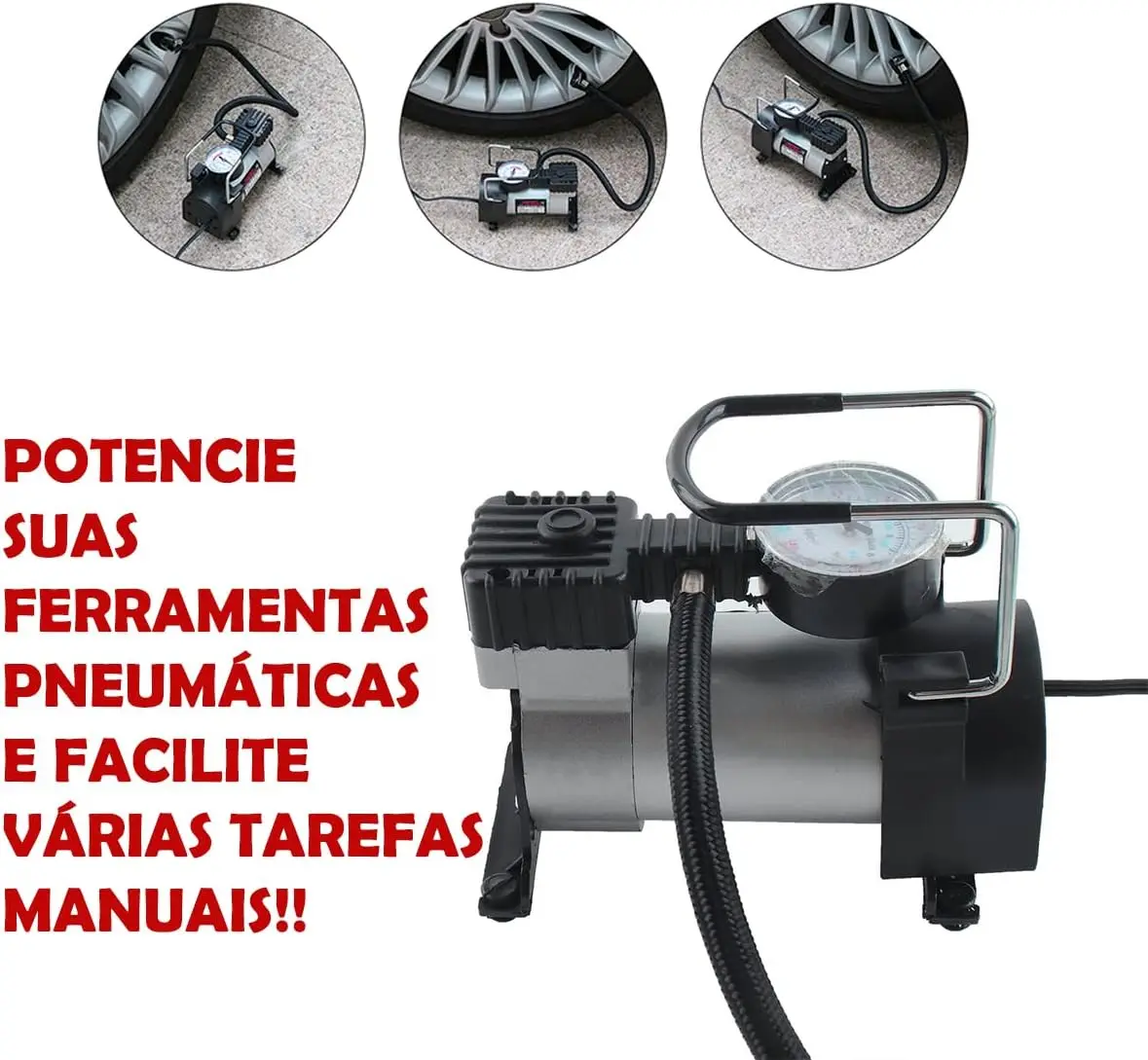 Mini Compressor Portátil com Compressor, Potência 12V, Adequado para ...