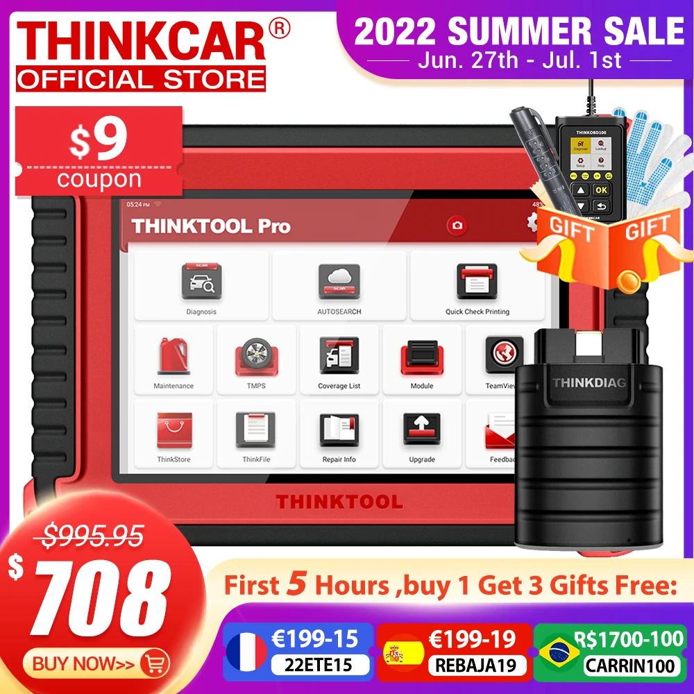 Thinkcar Thinktool Pro Obd2 Professional Full System Diagnostic Tool ...