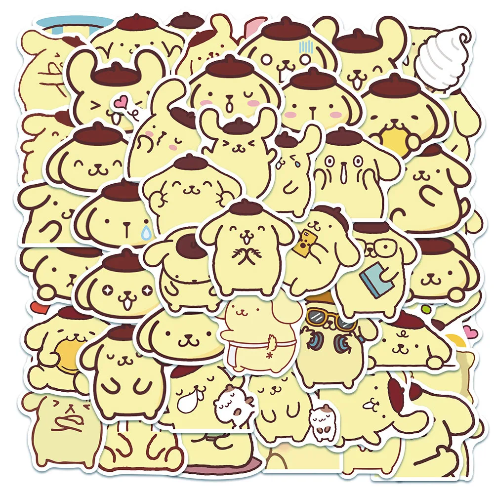 10/30/50pcs Cartoon Pompom Purin Sanrio Stickers Funny Kawaii Anime ...