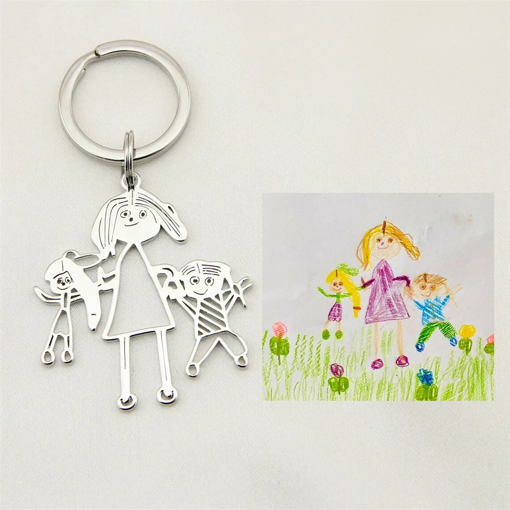 Children-s-graffiti-painting-keychain-personalized-stainless-steel ...