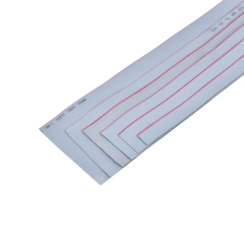 1Meter-Gray-Flat-Ribbon-Cable-FC-Data-Wire-Line-1-27mm-Spacing-Pitch ...