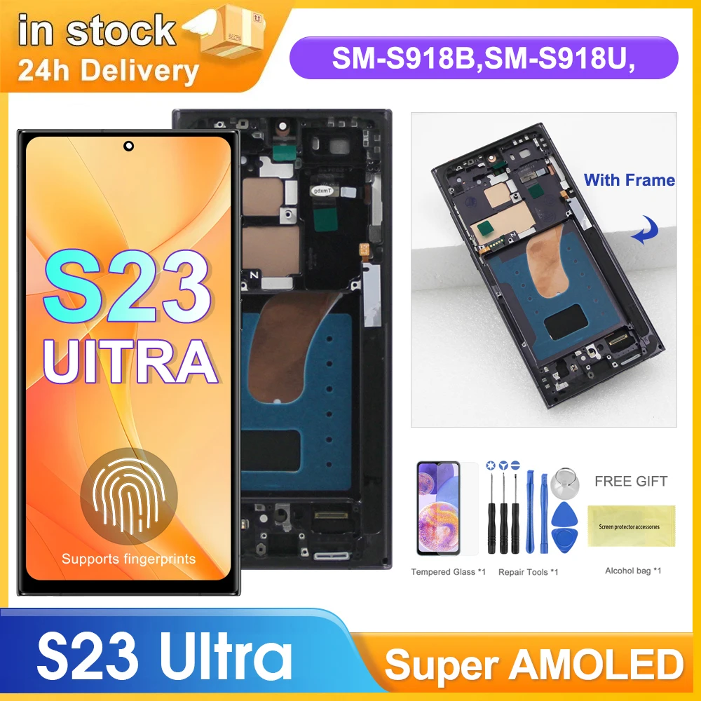 Super AMOLED Display Screen for Samsung Galaxy S23 Ultra S918B S918B/DS ...