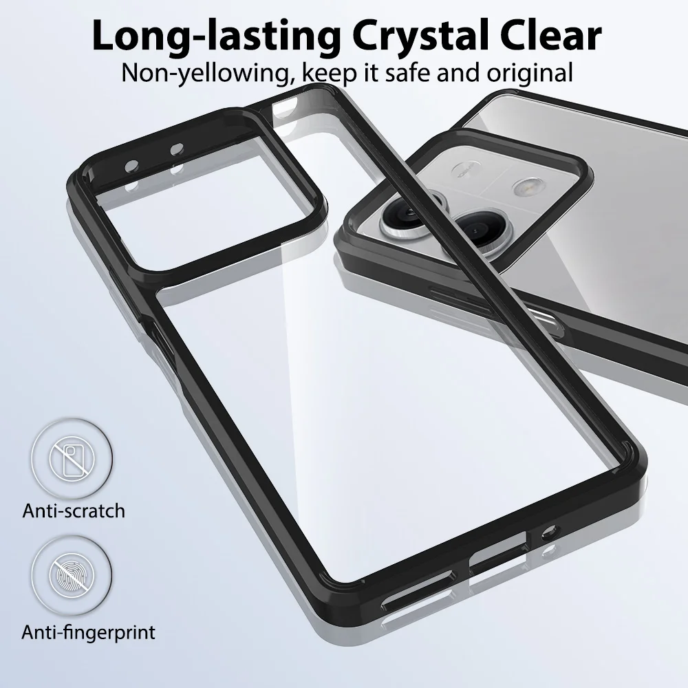 Acrylic-Case-for-Xiaomi-Redmi-Note-13-Pro-Plus-5G-Clear-Silicone ...