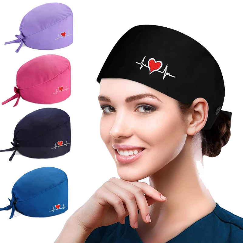 New Solid color scrubs caps Pet Grooming Agency Work Scrubs Beauty Work ...