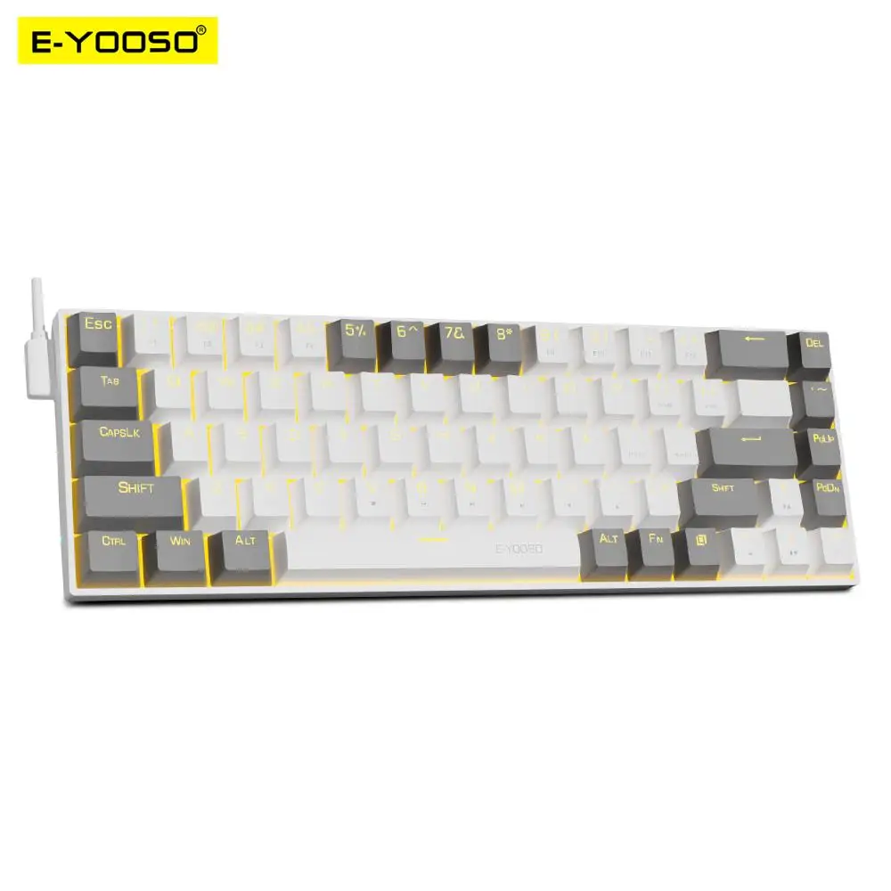 E-YOOSO-Z686-USB-60-Mini-Mechanical-Gaming-Keyboard-Blue-Red-Switch-68 ...