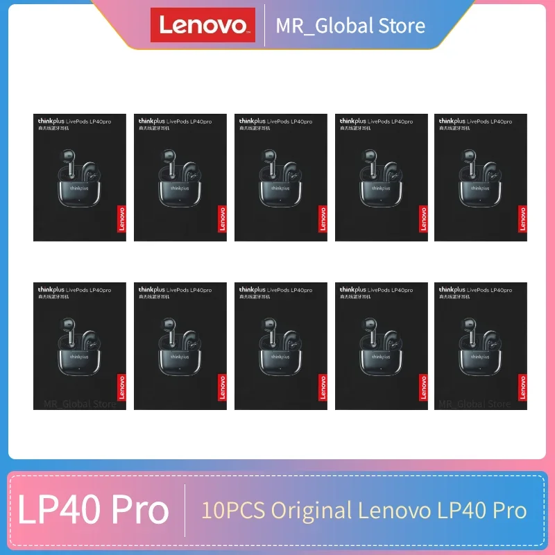 10PCS-Lenovo-LP40-Pro-100-Original-lp40pro-Earphones-Wireless-Bluetooth ...