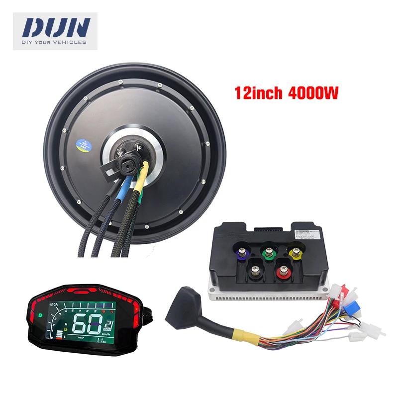YUMA-12x3-5-Inch-90kmh-4000w-48V-60V-72V-45H-BLDC-Wheel-Hub-Motor-with ...