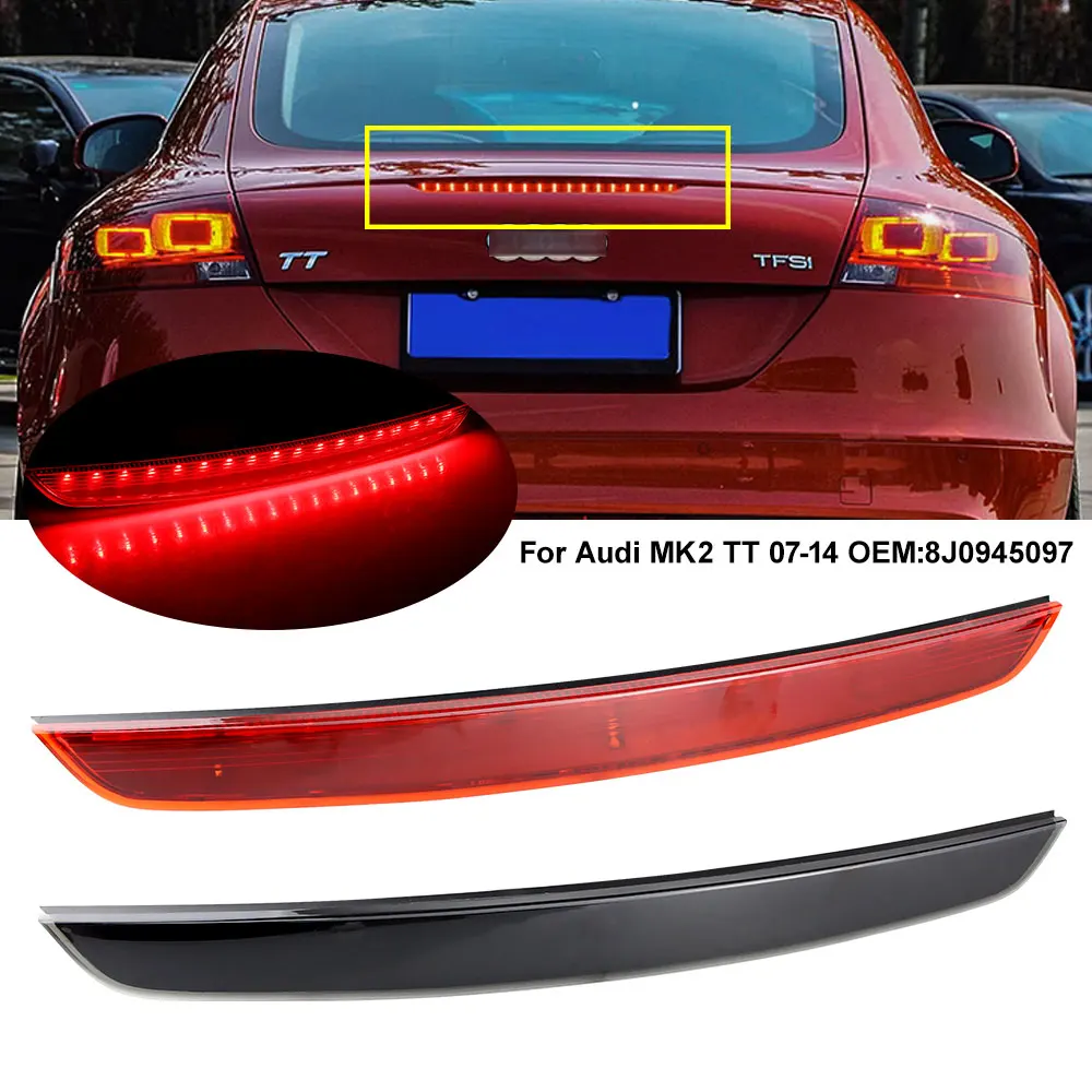 Red-Smoked-Third-Brake-Light-Rear-Tail-Light-For-Audi-MK2-TT-8J-2007-14 ...