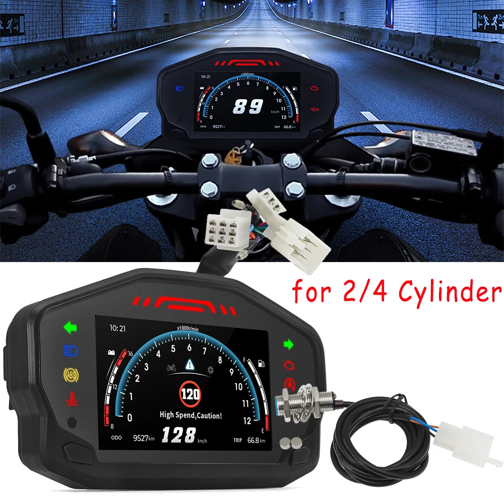 New-Universal-Motorcycle-LCD-Digital-Speedometer-Backlight-Motor ...