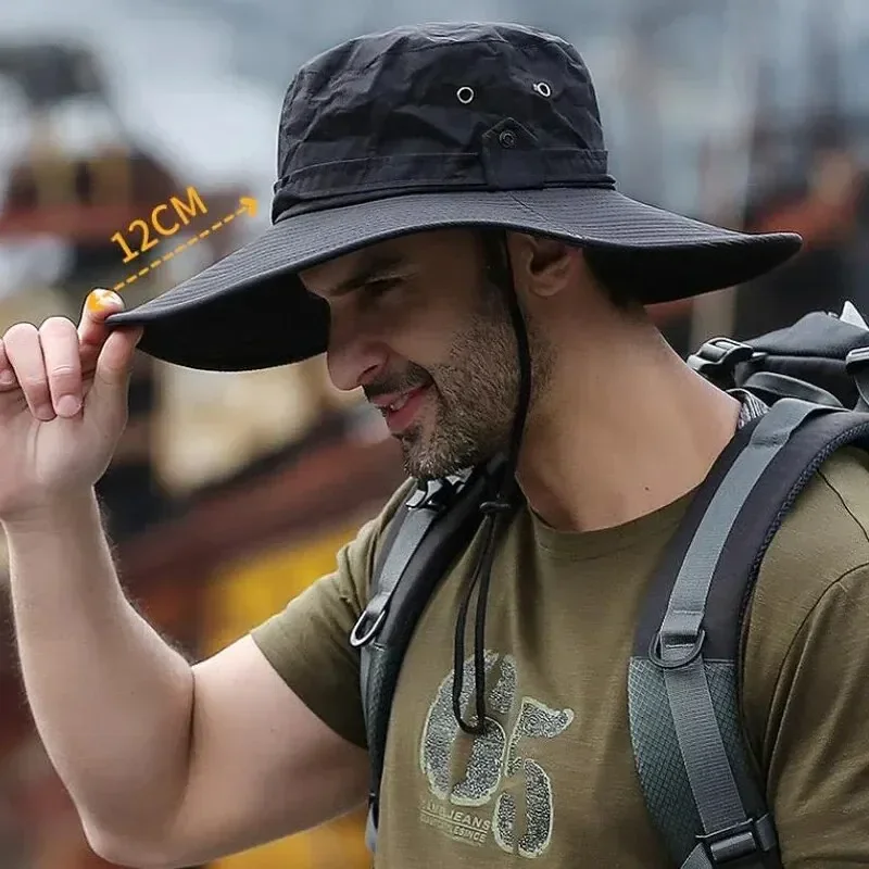 New Sun Protection Fishing Hat Summer Breathable Mesh Camping Hiking ...