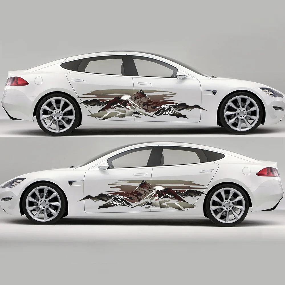 Mountain Landscape Car Wrap Sticker Trailer Motorcycle Mountain View ...