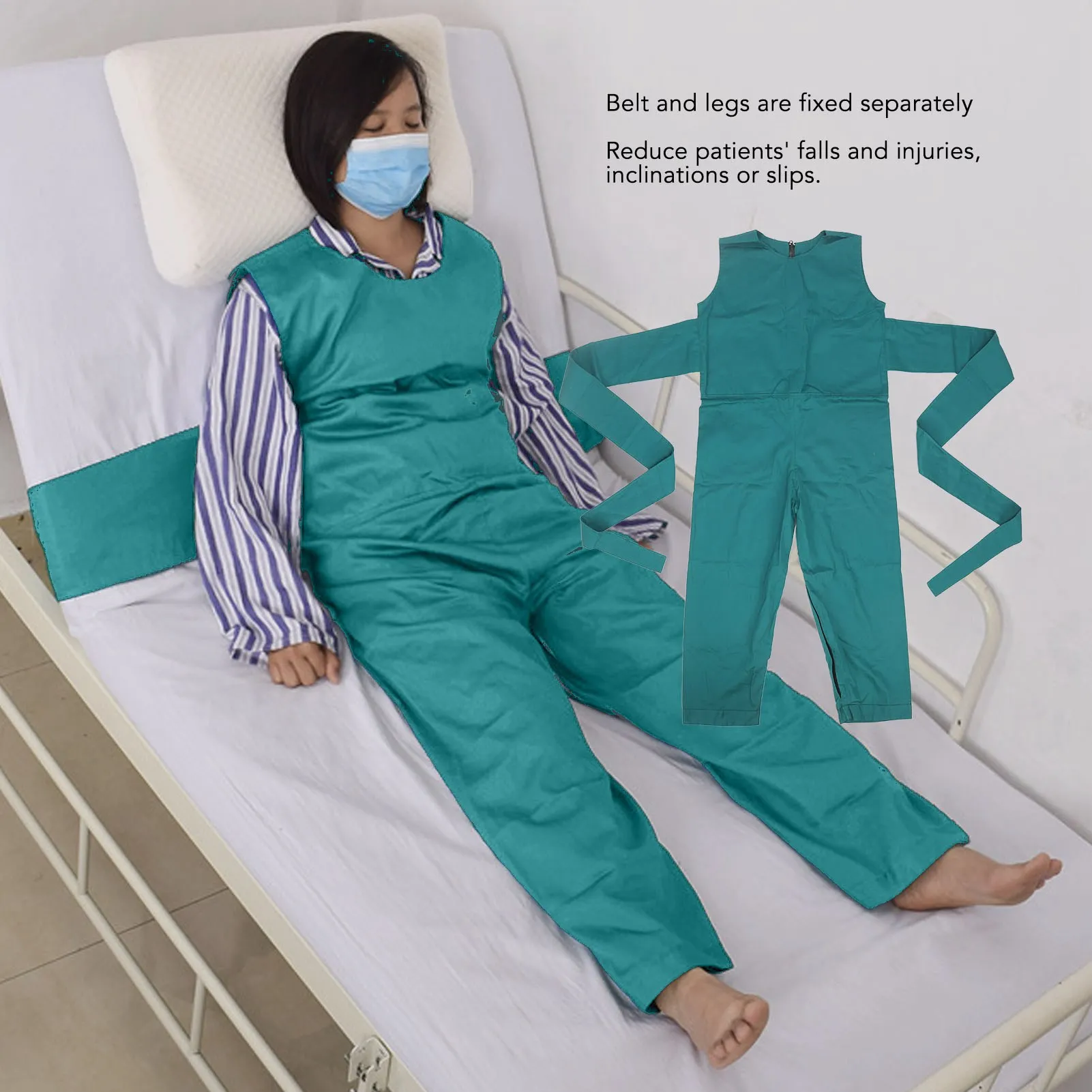 Bed Chair Restraint Jumpsuit Safety Cotton Medical Bed Restraint ...