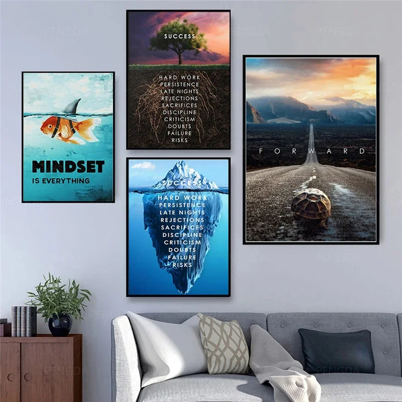 highmax-Modern-Art-Posters-Motivation-Success-Wall-Painting-Canvas ...