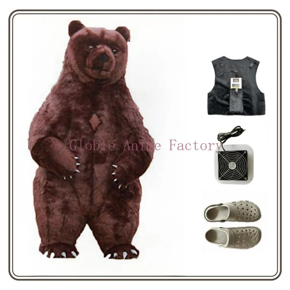 Giant-Inflated-Bear-Costume-Adult-Roaring-Bear-Blow-Up-Bear-Suit-Funy ...