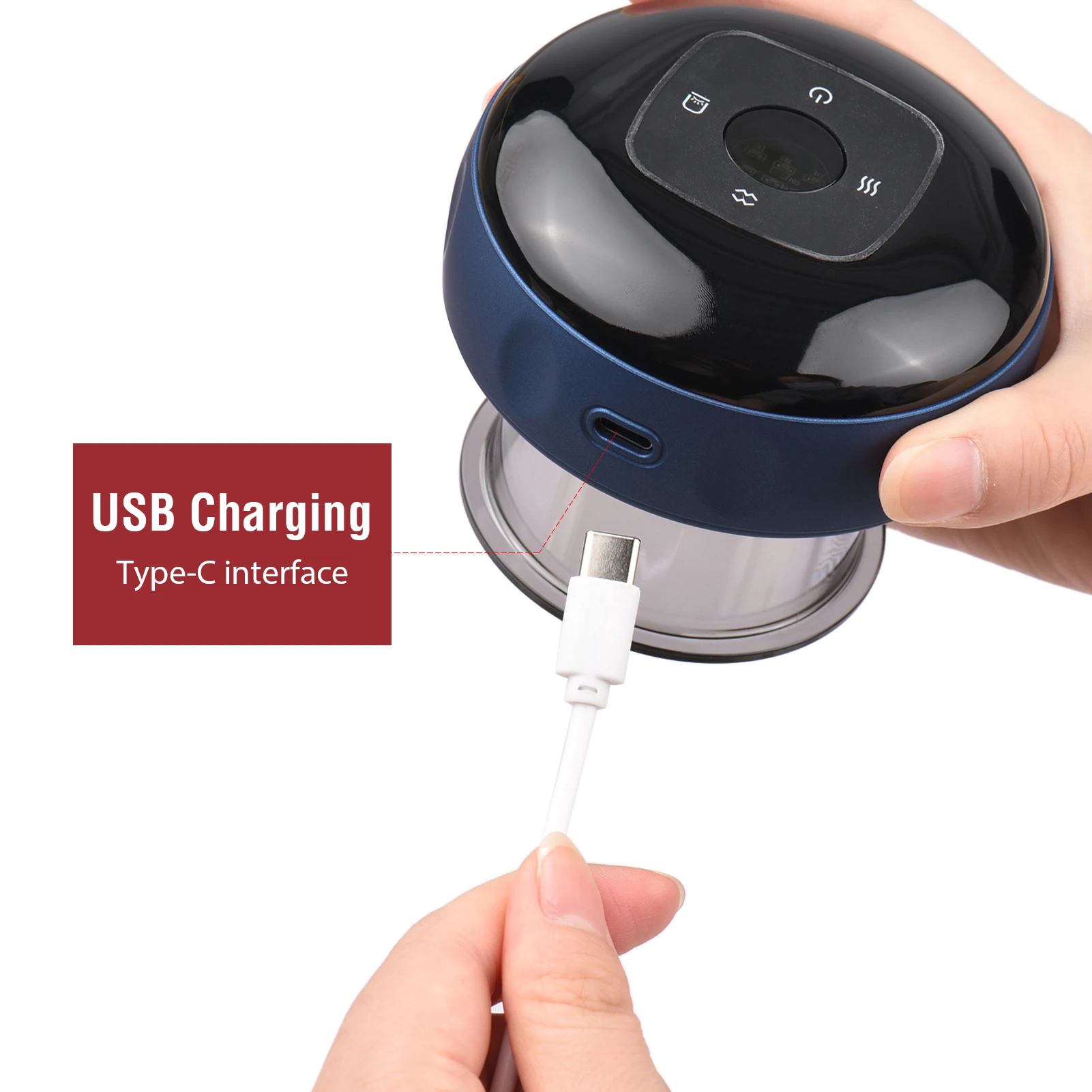 Electric Heat Cupping Device 6 Model Wireless Vacuum Scraping Negative ...